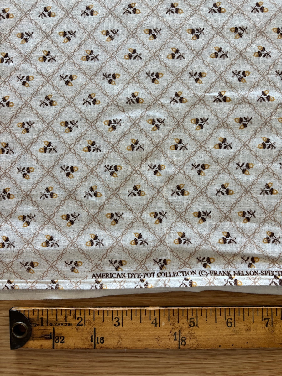 Vintage Fabric / American Dye Pot Collection / Acorns – Penelope Handmade Shop
